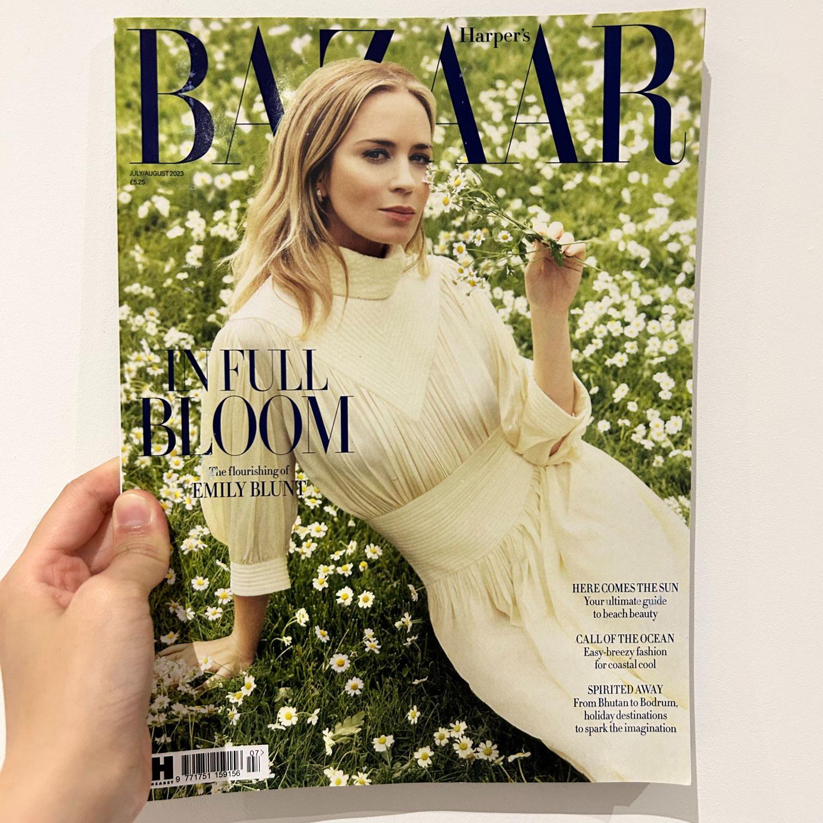 Emily Blunt Harper's Bazzar UK July August 2023 A Seat At the Table ...