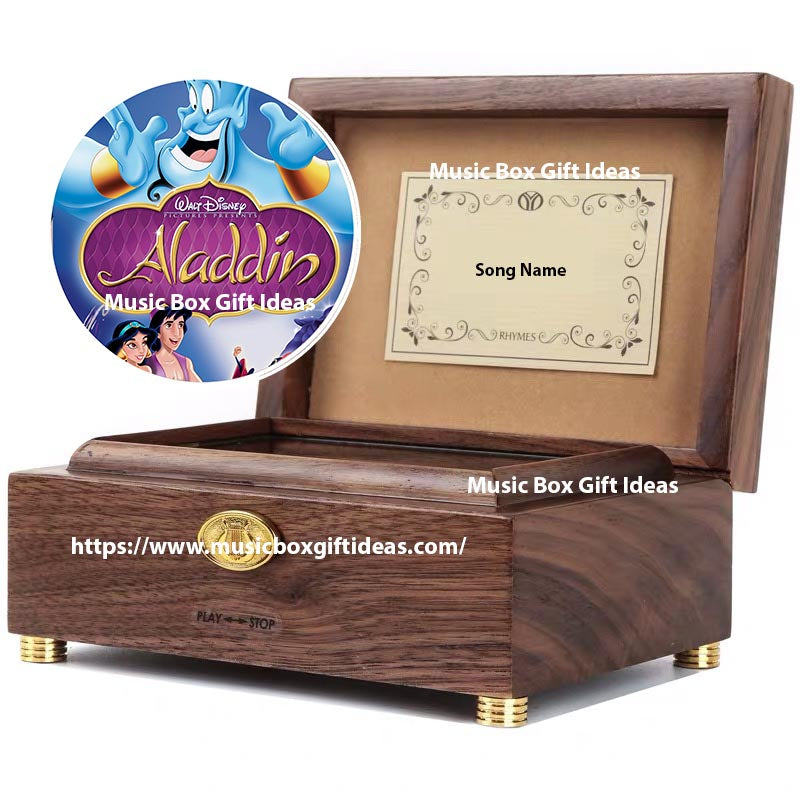 Personalized Disney Aladdin A Whole New World 30-Note Wind-Up Music Bo ...